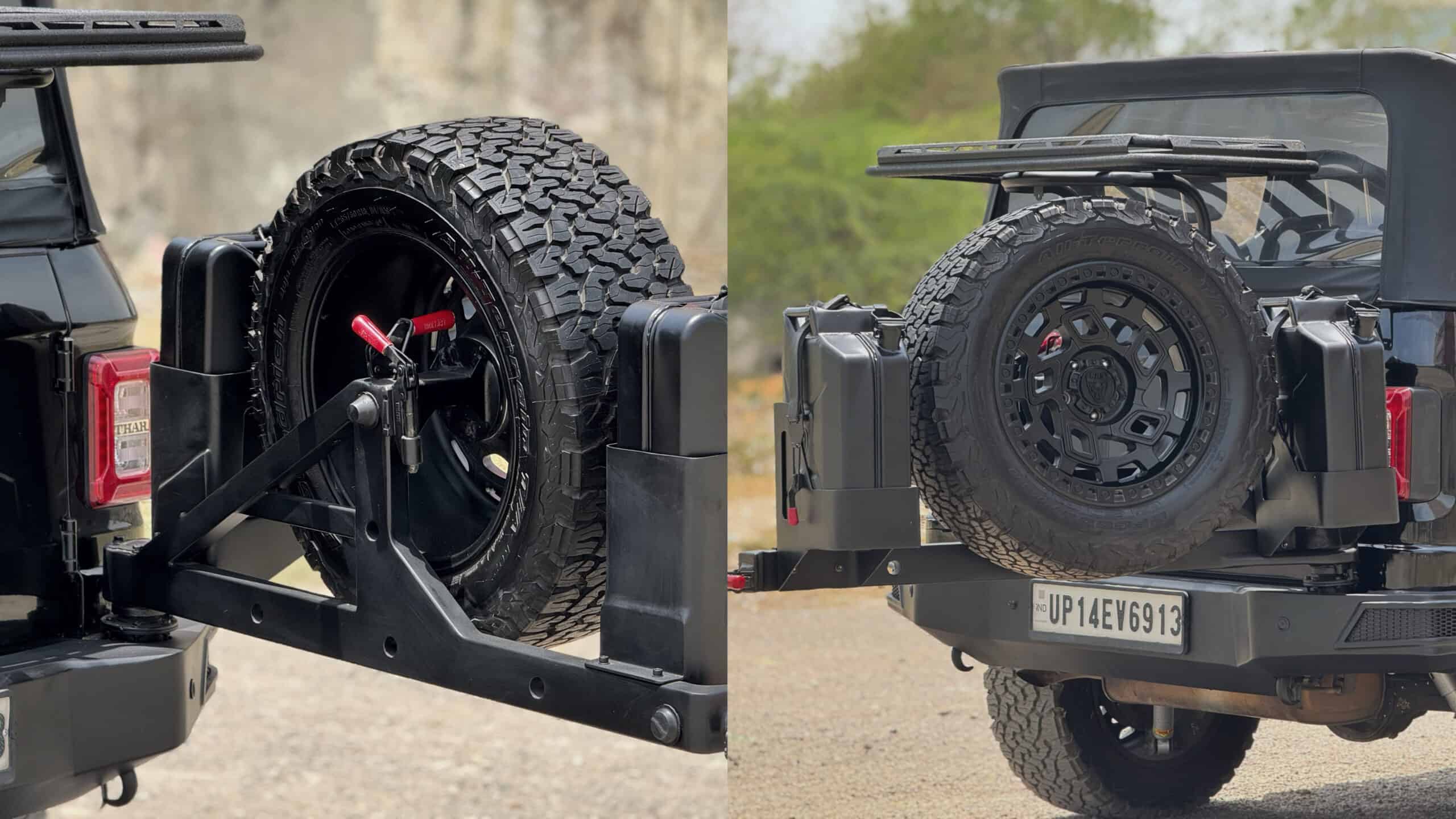 MAHINDRA THAR EXTERIOR SPARE WHEEL CARRIER - Classic Noida