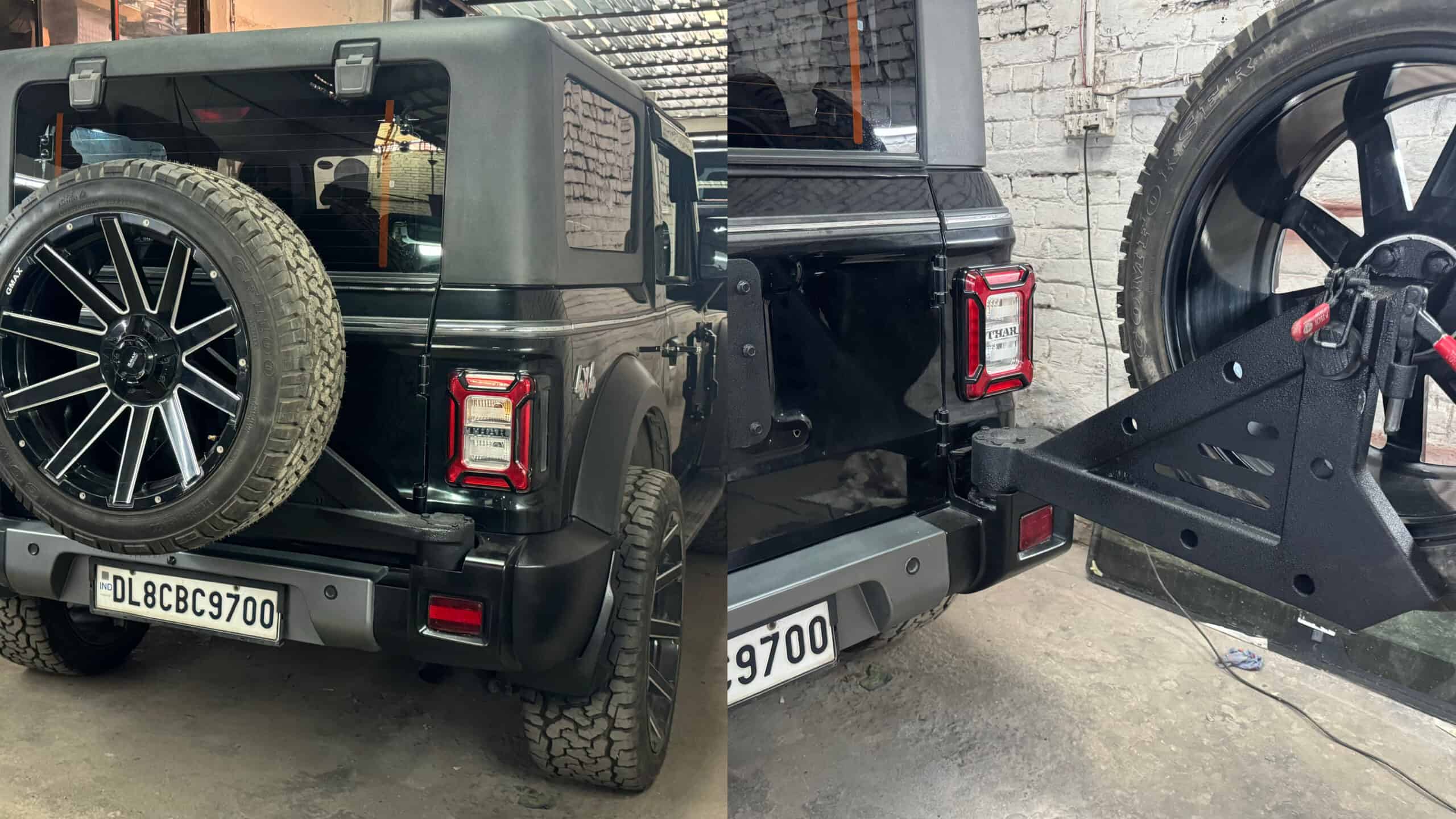 MAHINDRA THAR EXTERIOR SPARE WHEEL CARRIER - Classic Noida